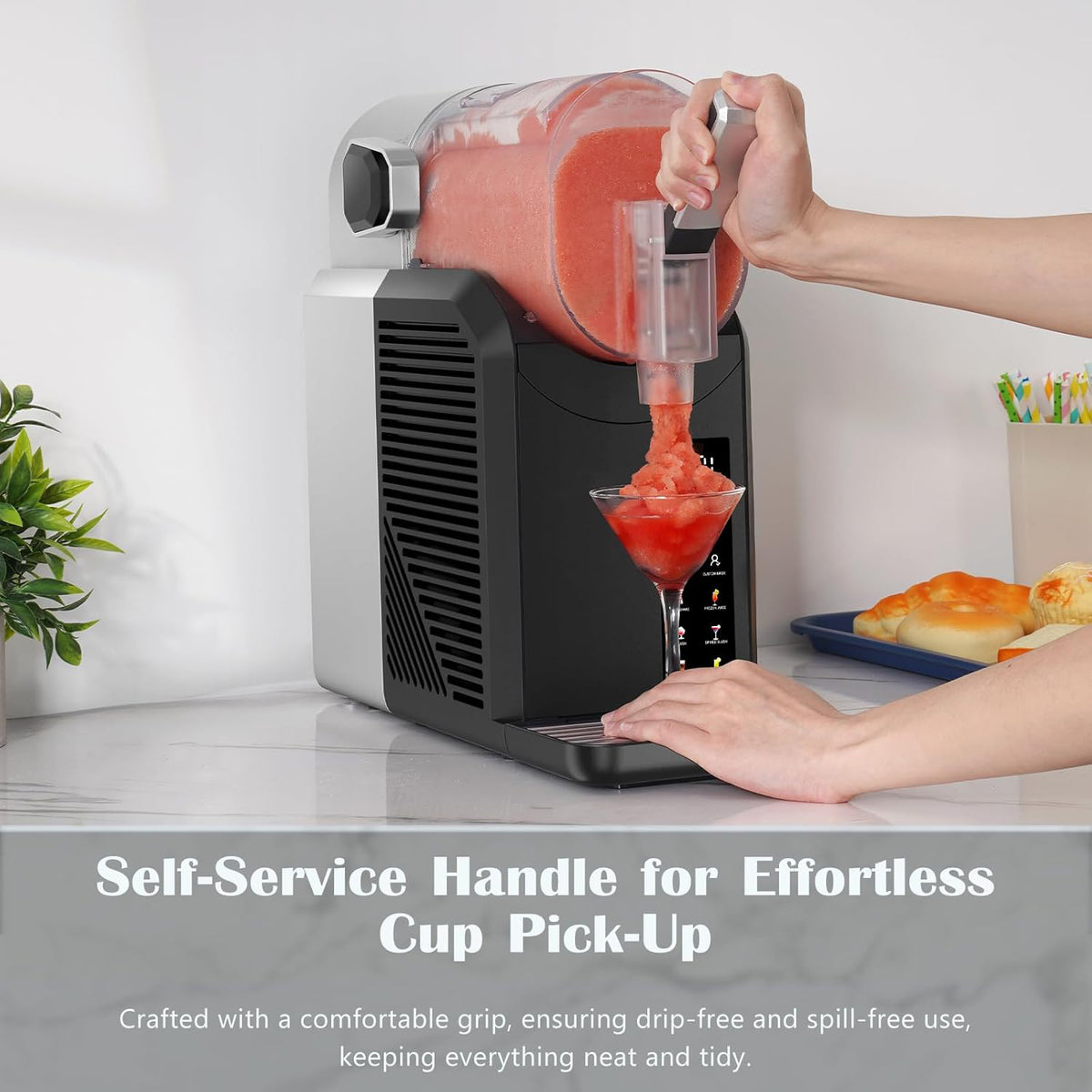 Slushie Machine,No Ice Required,Slushy Machine for Home,Self-Cleaning ...